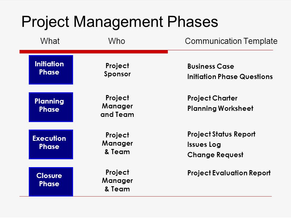 Project Management Assignments: Phases and Templates ...
