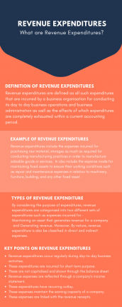 Understand the concept of revenue expenditure from Finance experts