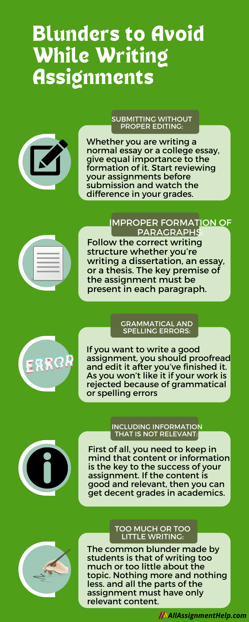 What Not to Do When Writing an Assignment