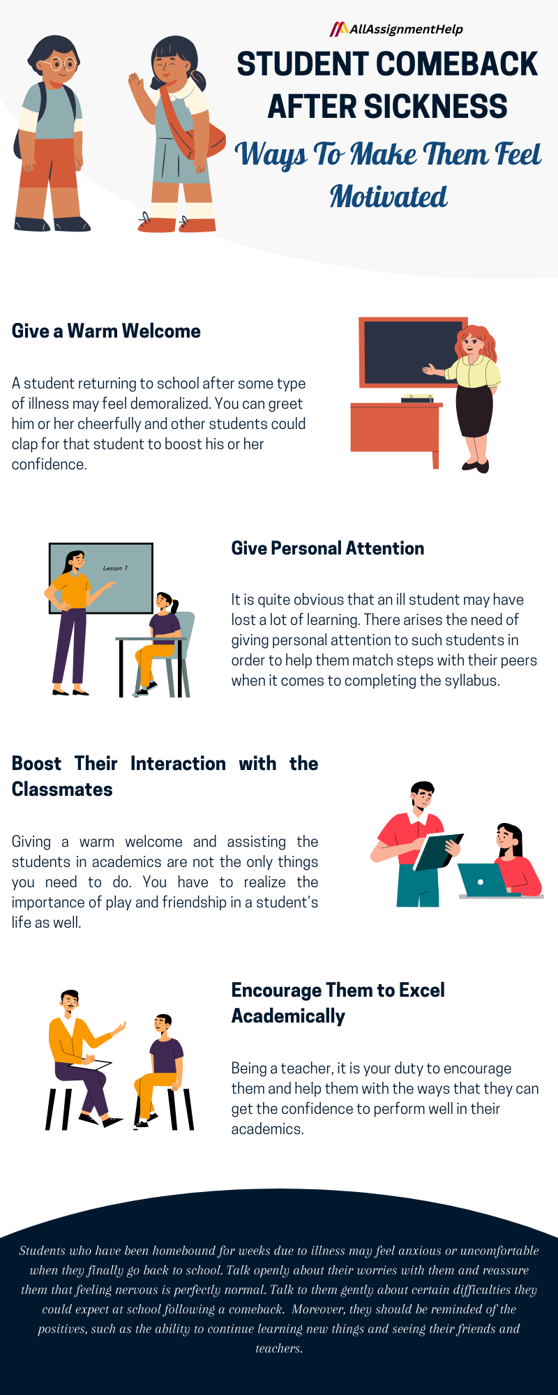 Ways to Help in Making a Student Comeback After Sickness