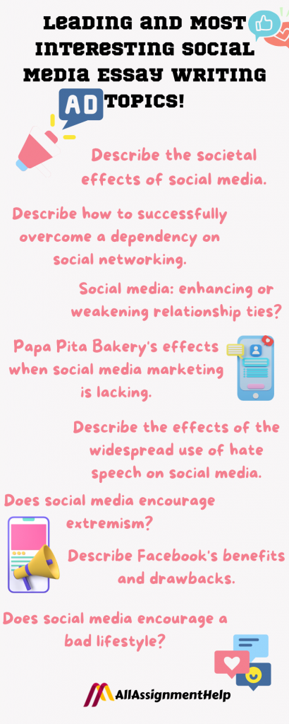 Leading and Interesting Social Media Essay Writing Topics