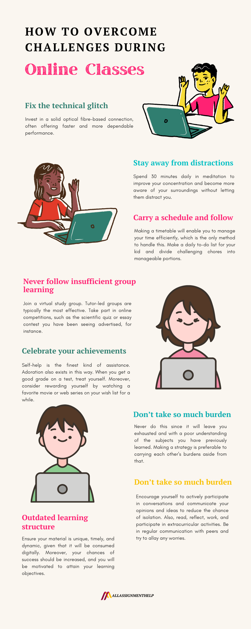 Overcome Challenges During Online Classes - AllAssignmentHelp