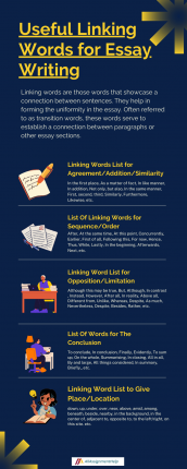 Mega linking words list to use in an essay | Linking words list